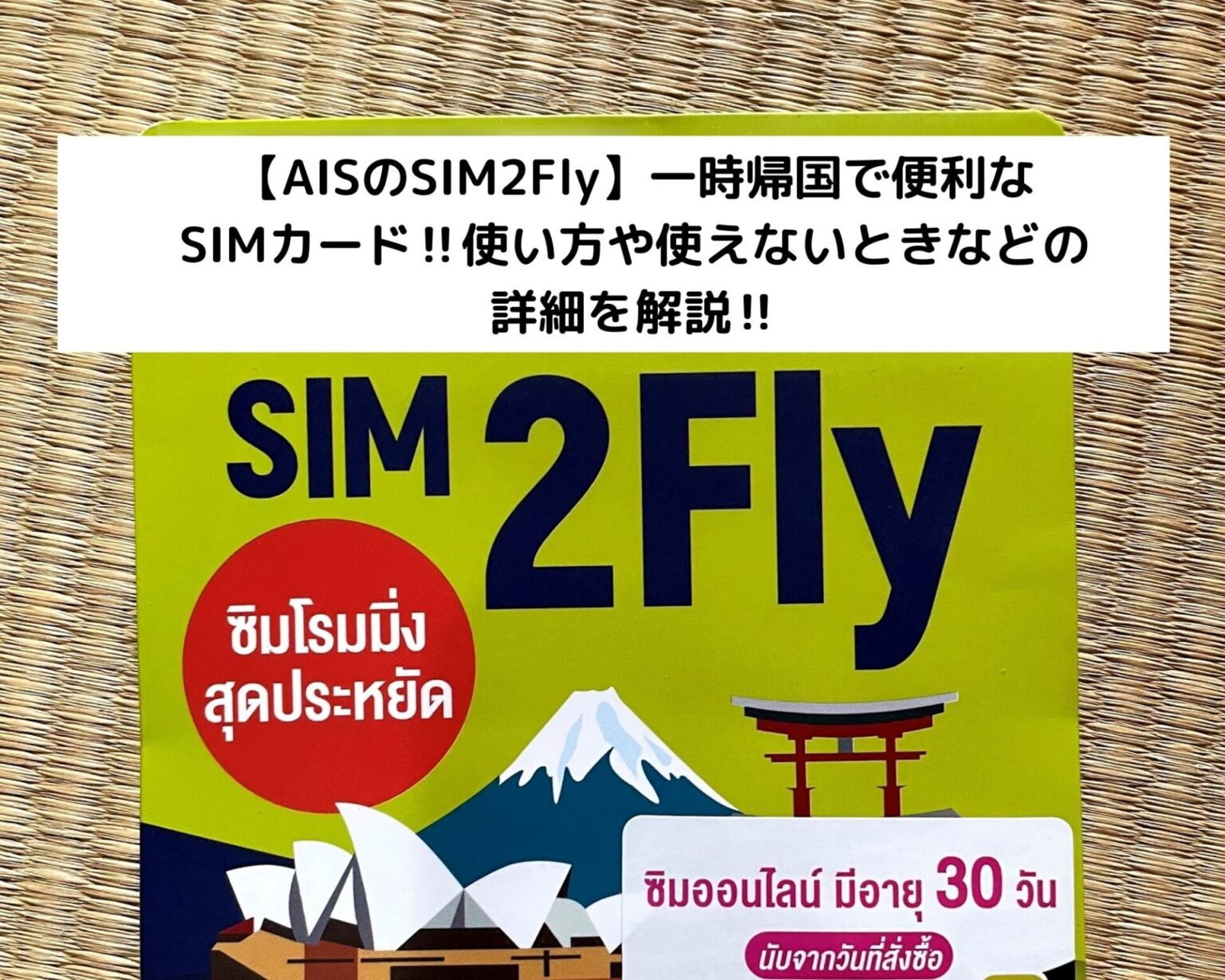 【AISのSIM2Fly】一時帰国で便利なSIMカード‼使い方や使えないときなどの詳細を解説‼